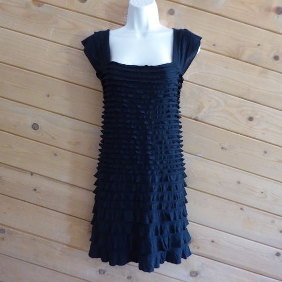 Studio M | Dresses | Studio M Black Sheath Tiered Dress Boho Peasant ...